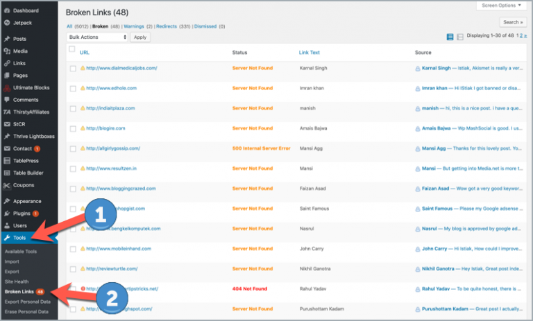 How To Find And Fix Broken Links In Wordpress Easy Method Roadtoblogging