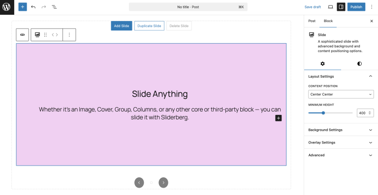 Sliderberg Review - A Gutenberg Slider Block Plugin for WordPress